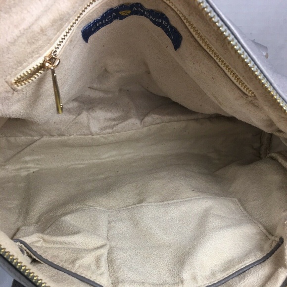 Erica Anenberg | Bags | Erica Anenberg Grey Leather Cross Body Satchel ...